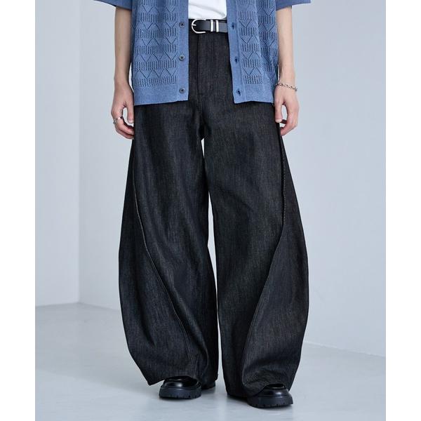 ZOZO問い合わせ番号:106141650ショップ:RAGEBLUE，レイジブルーブランド:RAGEBLUE，レイジブルー商品名:3D Curve Seam Denim Barrel Pants/カーブシームバレルデニムパンツカテゴリ:パン...
