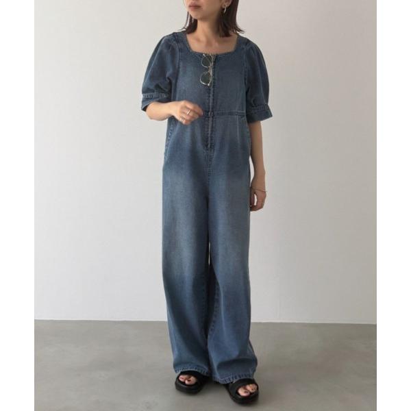 ZOZO問い合わせ番号:106141961ショップ:LOUNGEDRESS，ラウンジドレスブランド:LOUNGEDRESS，ラウンジドレス商品名:【PUFRILL/パフリル】デニムパフオールインワンカテゴリ:オールインワン・サロペット&gt...