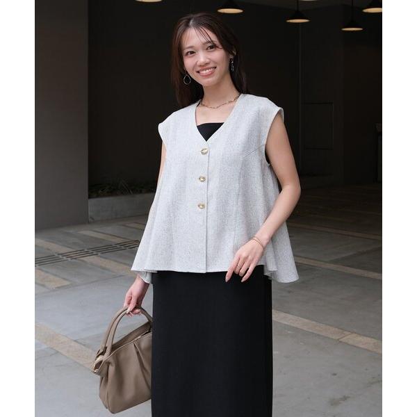 ZOZO問い合わせ番号:106177285ショップ:Chez toi，シェトワブランド:Chez toi，シェトワ商品名:【ITAMI企画】ツイードベスト×ノースリワンピースカテゴリ:ワンピース/ドレス>ワンピースブランド品番:PGC...