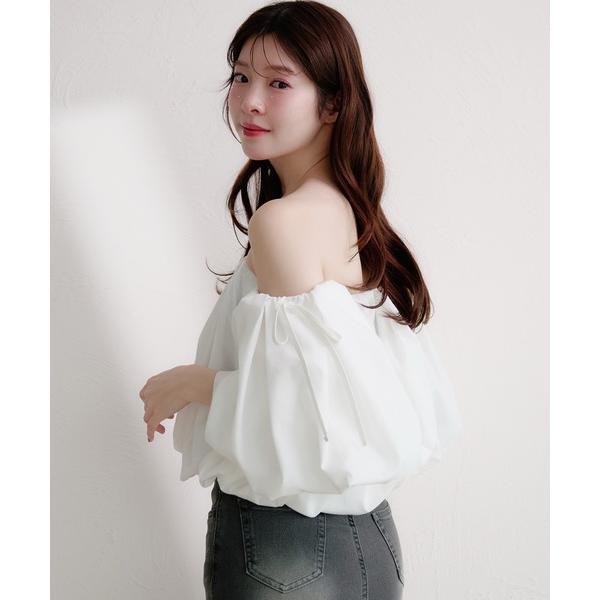 ZOZO問い合わせ番号:106177564ショップ:mideal，マイディールブランド:fupel，フぺル商品名:volume off-shoulder blouse / ボリュームオフショルダーブラウスカテゴリ:トップス>シャツ/ブ...