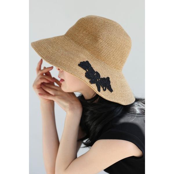 ZOZO問い合わせ番号:106177944ショップ:FRENCH PAVE，フレンチパヴェブランド:CAWAII，カワイイ商品名:内にも秘める黒花レースの麦わら風帽子カテゴリ:帽子>ハットブランド品番:w61455ps素材:【本体】分...