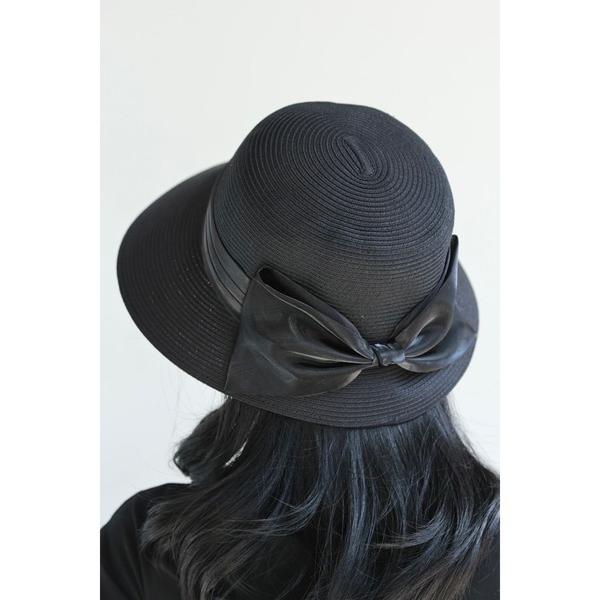 ZOZO問い合わせ番号:106177984ショップ:FRENCH PAVE，フレンチパヴェブランド:CAWAII，カワイイ商品名:（黒）艶めくバックリボンの麦わら風帽子カテゴリ:帽子>ハットブランド品番:w61456ps素材:【本体】...