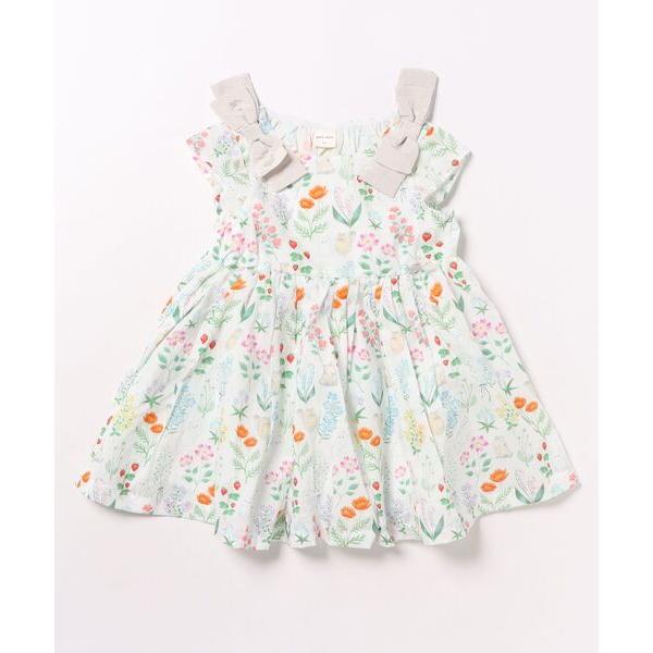 ZOZO問い合わせ番号:106213277ショップ:petit main，プティマインブランド:petit main，プティマイン商品名:肩リボンフラワーキャットワンピースカテゴリ:ワンピース/ドレス>シャツワンピースブランド品番:9...