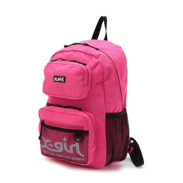 ZOZO問い合わせ番号:106213292ショップ:X-girl Stages，エックスガール ステージスブランド:X-girl Stages，エックスガールステージス商品名:ダブルポケットバックパックカテゴリ:バッグ>バックパック/...