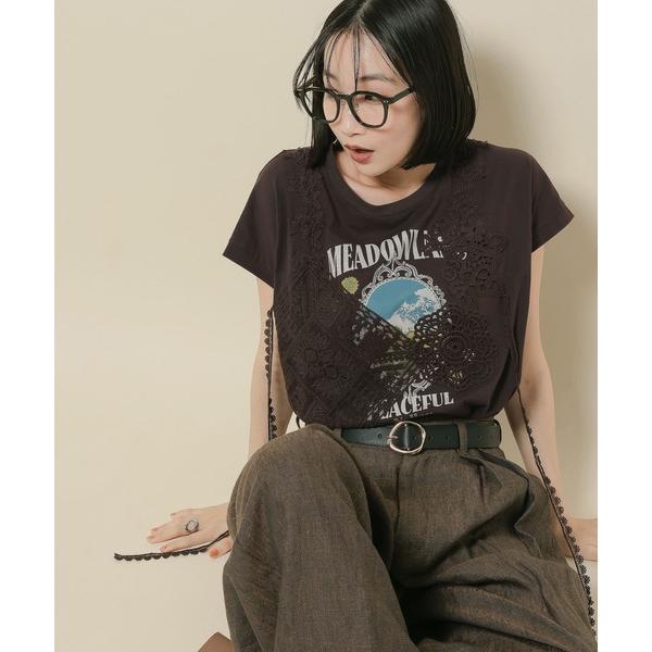 ZOZO問い合わせ番号:106249381ショップ:niko and...，ニコアンドブランド:niko and...，ニコアンド商品名:ヴィンテージグラフィックレースＴシャツカテゴリ:トップス>Tシャツ/カットソーブランド品番:66...