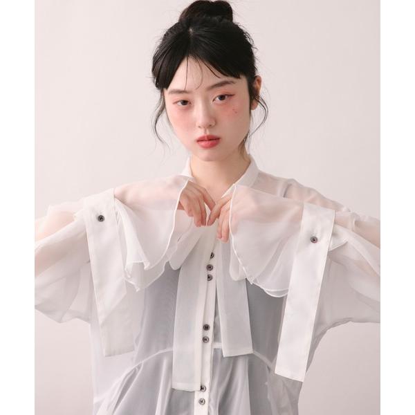 ZOZO問い合わせ番号:106251448ショップ:mideal，マイディールブランド:loin nuit，ロワンニュイ商品名:sheer ribbon tie shirt / シアーリボンタイシャツカテゴリ:トップス>シャツ/ブラウ...