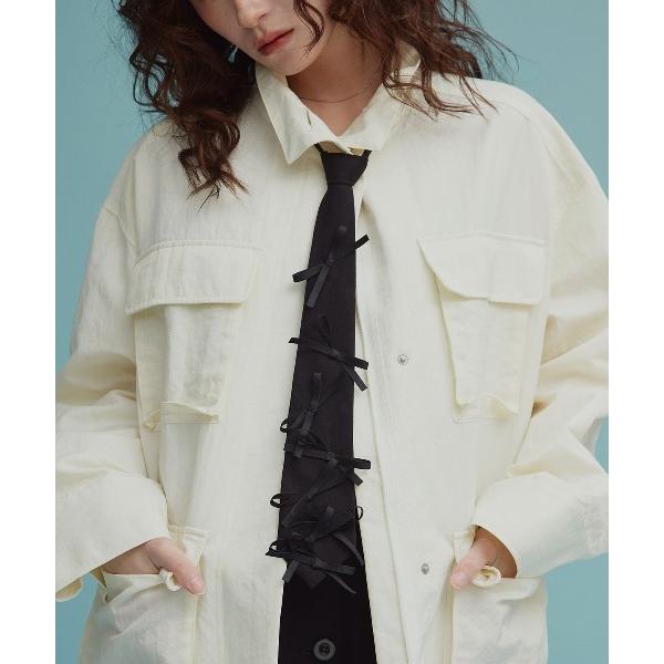 ZOZO問い合わせ番号:106251945ショップ:ECHEL，エシェルブランド:W:Huku，フーク商品名:【W:Huku / ドライタッチツイル】リボン ジッパー ネクタイ / Dry-Touch Twill Ribbon Zipper...