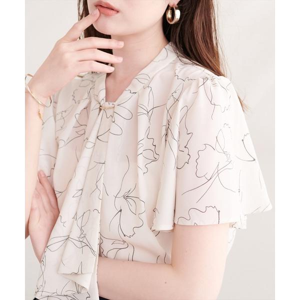 『タイムセール実施中』ZOZO問い合わせ番号:106252212ショップ:natural couture，ナチュラルクチュールブランド:natural couture，ナチュラルクチュール商品名:ゴールドバー付きボウタイブラウスカテゴリ:ト...
