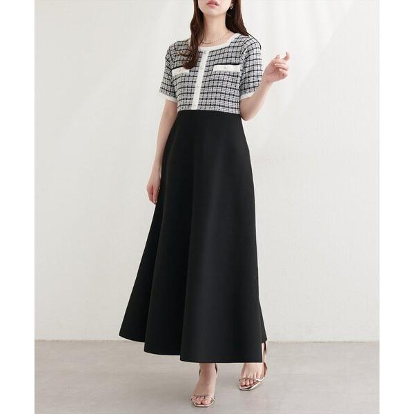 ZOZO問い合わせ番号:106252222ショップ:natural couture，ナチュラルクチュールブランド:natural couture，ナチュラルクチュール商品名:ツイードサマーニットワンピースカテゴリ:ワンピース/ドレス>...