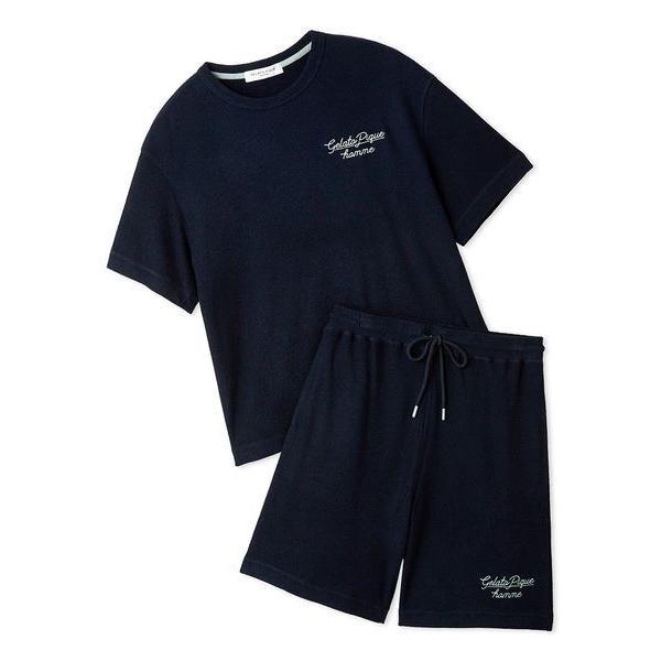 ZOZO問い合わせ番号:106287870ショップ:gelato pique，ジェラート　ピケブランド:gelato pique，ジェラートピケ商品名:【ONLINE限定】【HOMME】【接触冷感】パイルワンポイントロゴ刺繍プルオーバー＆ハ...