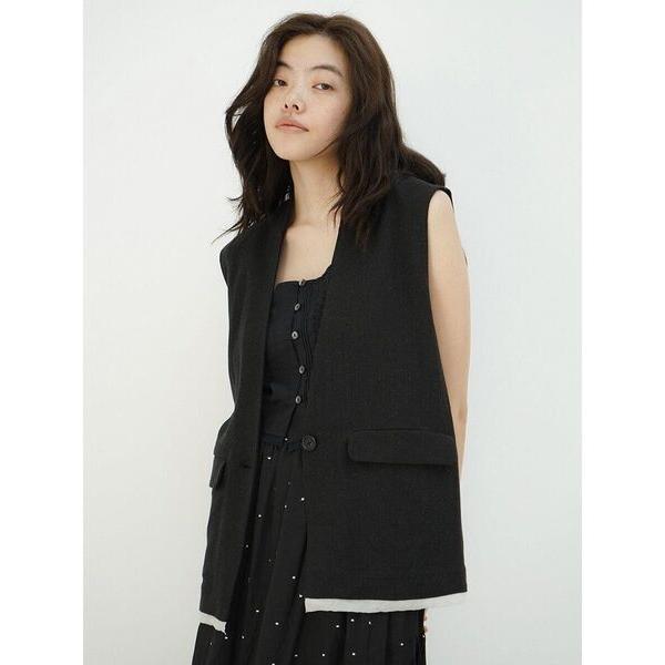 ZOZO問い合わせ番号:106288070ショップ:FIKA./:ETHR OF/YORT，フィーカ/イーサオブ/ヨートブランド:FIKA.，フィーカ商品名:Collarless linen giletカテゴリ:トップス>ベストブラン...