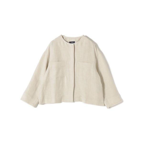 ZOZO問い合わせ番号:106288441ショップ:SHIPS for women，シップス フォー ウィメンブランド:SHIPS，シップス商品名:SHIPS Primary Navy Label:麻混 ノーカラー ジャケット（セットアップ...