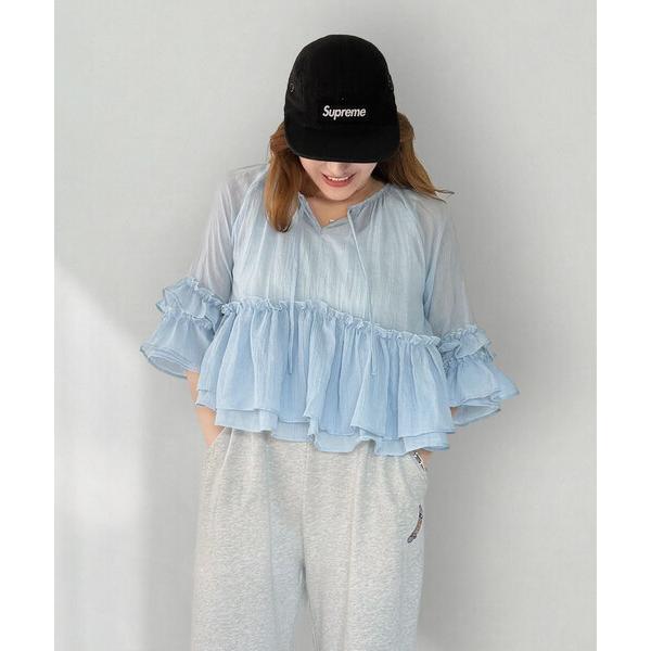 ZOZO問い合わせ番号:106289039ショップ:kobelettuce，コウベレタスブランド:KOBE LETTUCE，コウベレタス商品名:[ kieさんコラボ ]シアーフリルブラウスカテゴリ:トップス>シャツ/ブラウスブランド品...