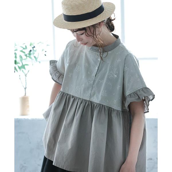 ZOZO問い合わせ番号:106289092ショップ:soulberry，ソウルベリーブランド:soulberry，ソウルベリー商品名:若草摘みのブラウスカテゴリ:トップス>シャツ/ブラウスブランド品番:t5b0103素材:本体(綿10...