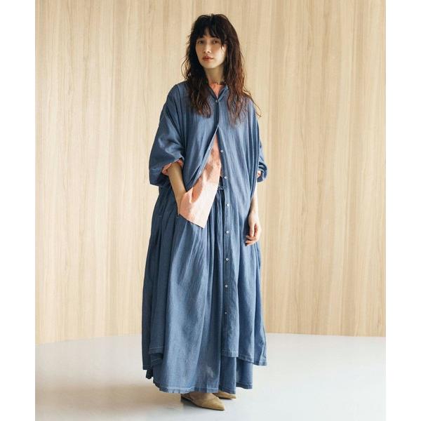 『タイムセール実施中』ZOZO問い合わせ番号:106289116ショップ:studio CLIP，スタディオクリップブランド:studio CLIP，スタディオクリップ商品名:《natural by clip》シアーデニムフリルギャザーワン...