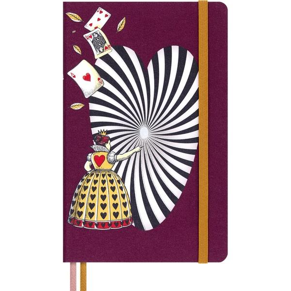 ZOZO問い合わせ番号:106290124ショップ:MOLESKINE，モレスキンブランド:MOLESKINE，モレスキン商品名:モレスキン x 不思議の国のアリス ハートの女王 ノート ラージサイズ (横13cm×縦21cm) 無地 バー...