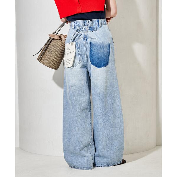 ZOZO問い合わせ番号:106290634ショップ:FREAK'S STORE，フリークスストアブランド:FREAK'S STORE，フリークスストア商品名:シンチバックデニムパンツ/ワイドデニムパンツカテゴリ:パンツ>デニムパンツブ...