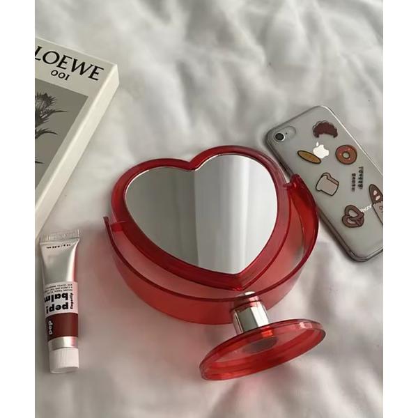 ZOZO問い合わせ番号:106290782ショップ:RiNc，リンクブランド:ammy.，エイミードット商品名:【 ammy. / エイミードット 】 クリア ハート スタンド ミラーカテゴリ:インテリア>ミラーブランド品番:AMY-...