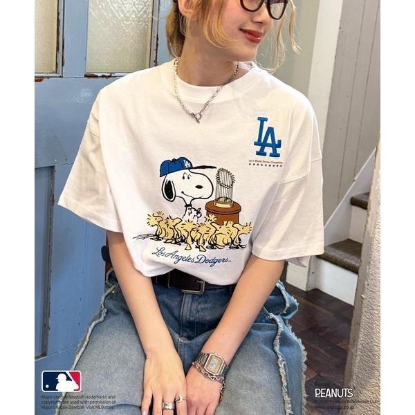 ZOZO問い合わせ番号:106291014ショップ:DOUBLE NAME，ダブルネームブランド:MLB，メジャーリーグベースボール，DOUBLE NAME，ダブルネーム商品名:MLB×PEANUTS CEREMONY BIG TEEカテゴ...