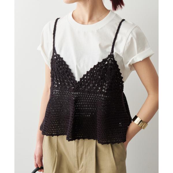 ZOZO問い合わせ番号:106291328ショップ:Spick &amp; Span，スピック アンド スパンブランド:Spick &amp; Span，スピックアンドスパン商品名:《追加》クロシェニットキャミソールカテゴリ:トップス&gt...