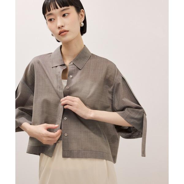 ZOZO問い合わせ番号:106291842ショップ:ADAM ET ROPE'，アダムエロペブランド:ADAM ET ROPE'，アダムエロペ商品名:TWシアートロクロップドシャツ/接触冷感/防シワカテゴリ:トップス>シャツ/ブラウス...