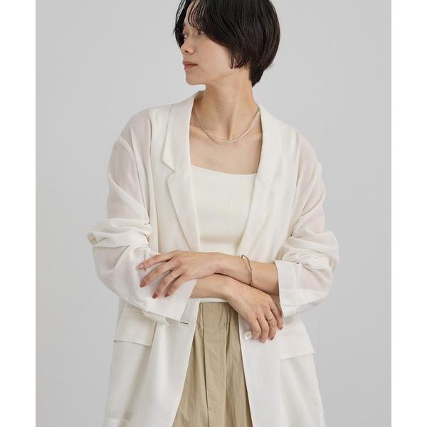 『セール実施中』ZOZO問い合わせ番号:106292243ショップ:ADAM ET ROPE'，アダムエロペブランド:SALON adam et rope'，サロン アダム エ ロペ商品名:コットンボイルシアージャケットカテゴリ:ジャケット...