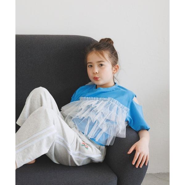 ZOZO問い合わせ番号:106292332ショップ:BAYFLOW，ベイフローブランド:BAYFLOW，ベイフロー商品名:[一枚でオシャレに決まる☆]チュールレイヤードオープンショルダーT(KIDS)カテゴリ:トップス>Tシャツ/カッ...
