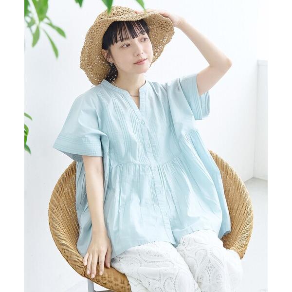 ZOZO問い合わせ番号:106292399ショップ:coen，コーエンブランド:coen，コーエン商品名:【MARKET（マーケット）】スキッパーピンタックブラウス（インフルエンサー紹介アイテム）カテゴリ:トップス>シャツ/ブラウスブ...