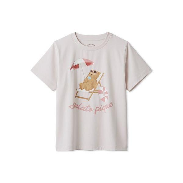 ZOZO問い合わせ番号:106328020ショップ:gelato pique，ジェラート　ピケブランド:gelato pique，ジェラートピケ商品名:【JUNIOR】【接触冷感】サマーベアワンポイントTシャツカテゴリ:ルームウェア>...
