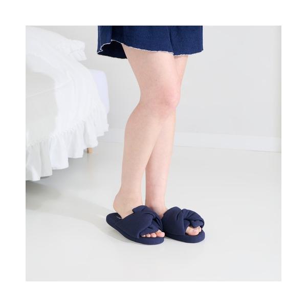 ZOZO問い合わせ番号:106328178ショップ:Francfranc，フランフランブランド:Francfranc，フランフラン商品名:接触冷感 リブクロスルームシューズ ネイビー ひんやり スリッパカテゴリ:インテリア>ルームシュ...