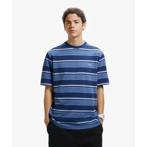 『タイムセール実施中』ZOZO問い合わせ番号:106328243ショップ:LACOSTE，ラコステブランド:LACOSTE，ラコステ商品名:オーバーサイズ インディゴボーダー 半袖Tシャツカテゴリ:トップス>Tシャツ/カットソーブラン...