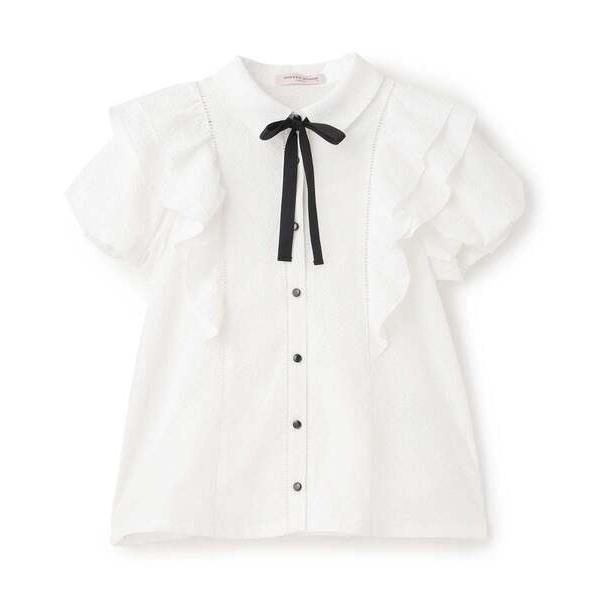 ZOZO問い合わせ番号:106328259ショップ:NARUMIYA ONLINE，ナルミヤ オンラインブランド:mezzo piano Junior，メゾピアノジュニア商品名:【人気商品再入荷】【直営店で取り扱い無し】Wフリルブラウスカテ...