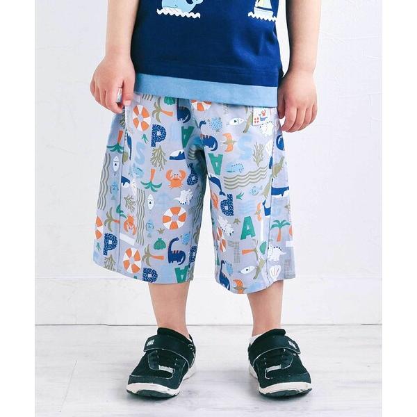 ZOZO問い合わせ番号:106328358ショップ:BEBE ONLINE STORE，ベベ オンラインストアブランド:SLAP SLIP，スラップスリップ商品名:【接触冷感/お揃い】無地+総柄5.5分丈パンツ(80~130cm)カテゴリ:...