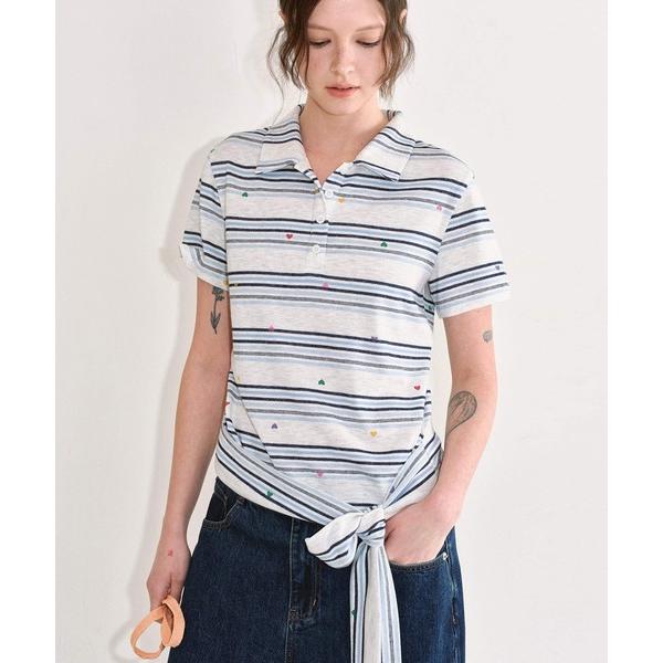 『タイムセール実施中』ZOZO問い合わせ番号:106328561ショップ:chuclla，チュクラブランド:Fano Studios，ファノ ストゥディオズ商品名:マルチボーダー カラフルハート ポロシャツ FX26S089【Fano St...