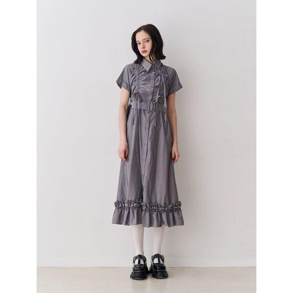 『タイムセール実施中』ZOZO問い合わせ番号:106329306ショップ:jouetie，ジュエティブランド:jouetie，ジュエティ商品名:アシメギャザーシャツワンピースカテゴリ:ワンピース/ドレス>ワンピースブランド品番:082...