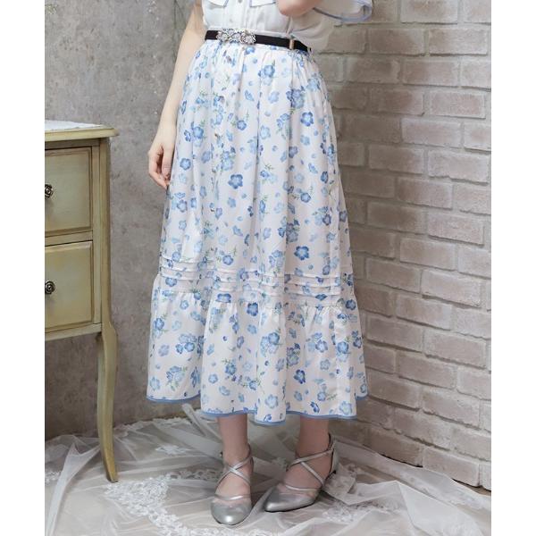 ZOZO問い合わせ番号:106330604ショップ:axes femme，アクシーズファムブランド:axes femme，アクシーズファム商品名:ネモフィラ柄連ボタンスカートカテゴリ:スカート>スカートブランド品番:TS291X207...