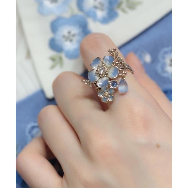 ZOZO問い合わせ番号:106330606ショップ:axes femme，アクシーズファムブランド:axes femme，アクシーズファム商品名:ネモフィラモチーフリングカテゴリ:アクセサリー>リングブランド品番:BL645X64素材...