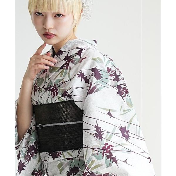 ZOZO問い合わせ番号:106331319ショップ:utatane，ウタタネブランド:utatane，ウタタネ商品名:浴衣 単品 utatane 杢グレージュに上品菖蒲とアザミカテゴリ:水着/着物・浴衣>浴衣ブランド品番:500026...
