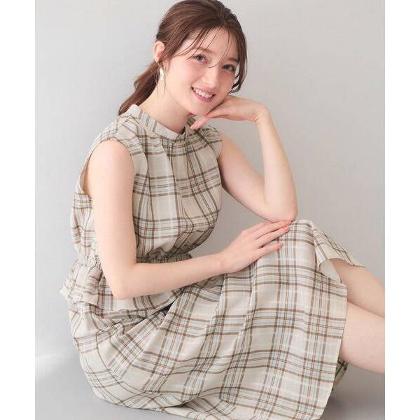 『タイムセール実施中』ZOZO問い合わせ番号:106331801ショップ:index，インデックスブランド:index，インデックス商品名:シアーチェックミニペプラムワンピース【防シワ／洗濯機OK】カテゴリ:ワンピース/ドレス>ワンピ...