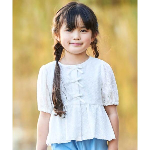 『タイムセール実施中』ZOZO問い合わせ番号:106368505ショップ:BEBE ONLINE STORE，ベベ オンラインストアブランド:BeBe，ベベ商品名:フロント3連リボンペプラムブラウスカテゴリ:トップス>シャツ/ブラウス...