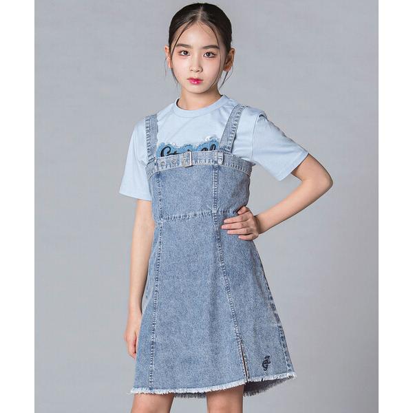 『タイムセール実施中』ZOZO問い合わせ番号:106368526ショップ:BEBE ONLINE STORE，ベベ オンラインストアブランド:ZIDDY，ジディ商品名:「 ニコプチ 」フリンジスリット デニムジャンスカ(130~160cm)...