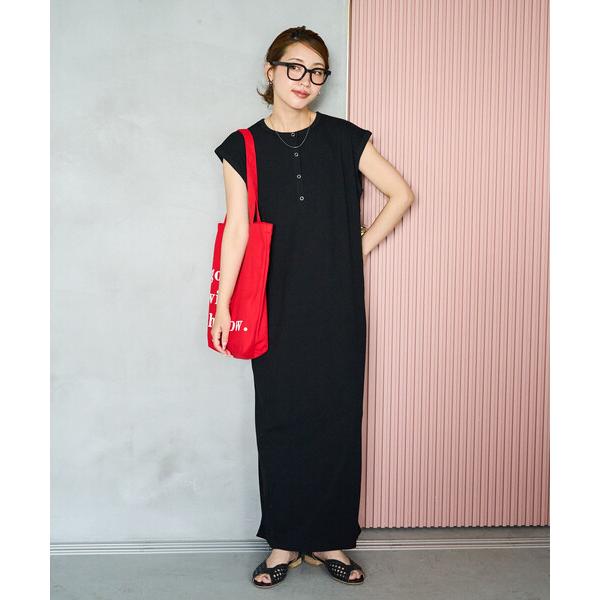 『タイムセール実施中』ZOZO問い合わせ番号:106368552ショップ:FREAK'S STORE，フリークスストアブランド:FREAK'S STORE，フリークスストア商品名:限定展開　ヘンリー ボタン フレンチ スリーブ ワンピースカ...