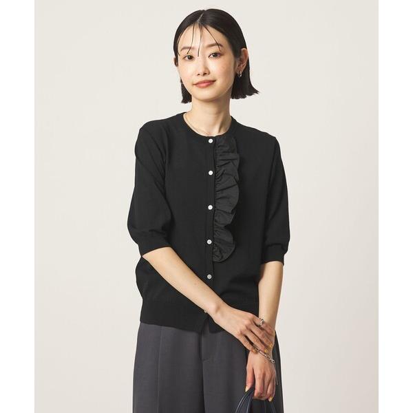 ZOZO問い合わせ番号:106369780ショップ:green label relaxing，グリーンレーベル リラクシングブランド:green label relaxing，グリーンレーベルリラクシング商品名:フリル ショートスリーブ ニ...
