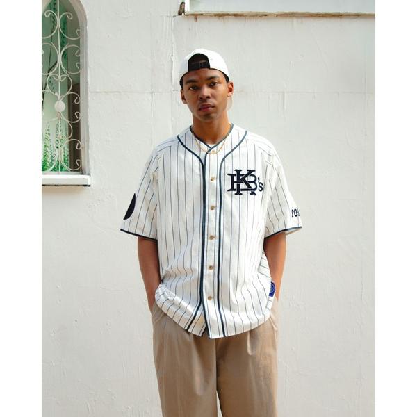 ZOZO問い合わせ番号:106370420ショップ:KEBOZ，ケボズブランド:KEBOZ，ケボズ商品名:EFG STRIPE BASEBALL JERSEYカテゴリ:トップス>シャツ/ブラウスブランド品番:KBZ26SS078素材:...