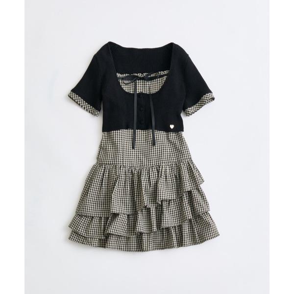 『タイムセール実施中』ZOZO問い合わせ番号:106370645ショップ:OLIVE des OLIVE，オリーブ デ オリーブブランド:OLIVE des OLIVE，オリーブデオリーブ商品名:半袖カーデとミニワンピのセットカテゴリ:ワン...