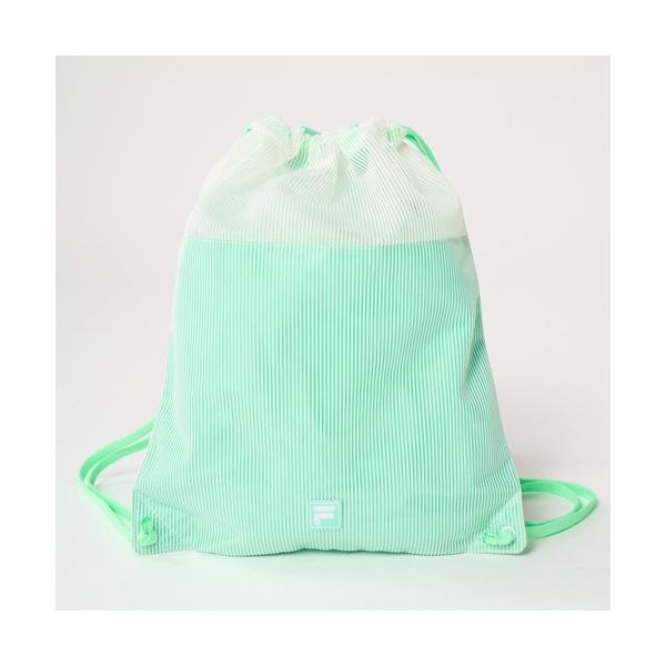 ZOZO問い合わせ番号:106371360ショップ:Karlas，カルラスブランド:FILA，フィラ，Karlas，カルラス商品名:FILA フィラ ナップサック ジムバッグ メッシュ 切替 ロゴカテゴリ:バッグ>バックパック/リュッ...