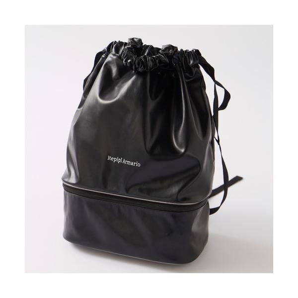 ZOZO問い合わせ番号:106371364ショップ:Karlas，カルラスブランド:repipi armario，レピピ アルマリオ商品名:repipi armario レピピアルマリオ ボンサック ナップサック フリル持ち手 ロゴ 合皮カ...
