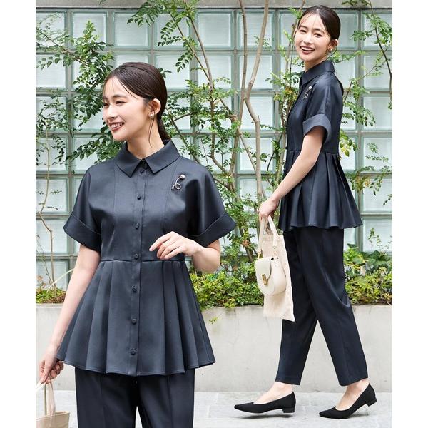 ZOZO問い合わせ番号:106372544ショップ:RUIRUE BOUTIQUE，ルイルエブティックブランド:RUIRUE BOUTIQUE，ルイルエブティック商品名:洗える ストレッチ 2Set ｜ ドルマン ペプラム シャツ / 綺麗...