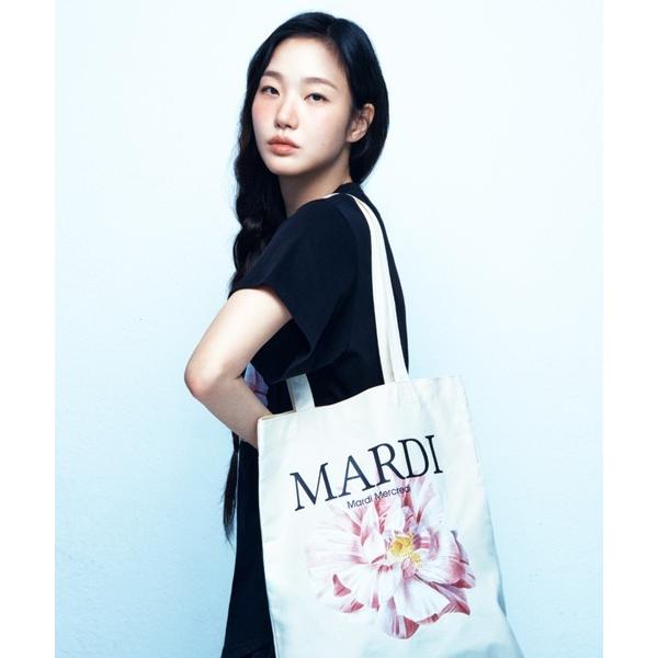 ZOZO問い合わせ番号:106372548ショップ:Mardi Mercredi，マルディメクルディブランド:Mardi Mercredi，マルディメクルディ商品名:CANVAS BAG LILIES ＆ ROSES / キャンバス バック...