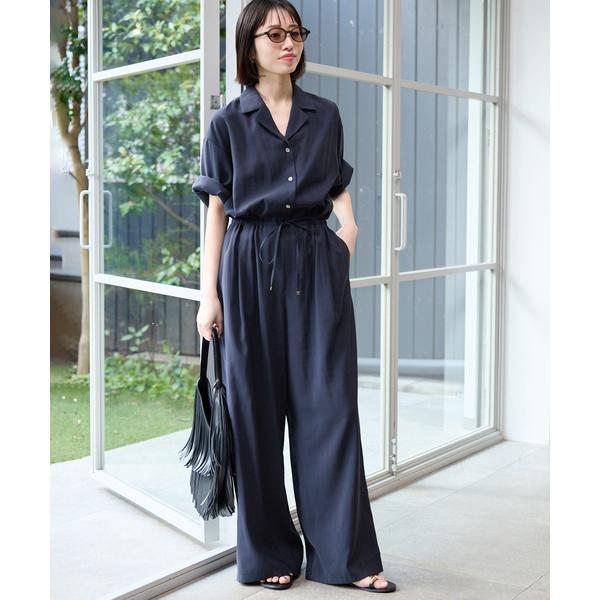 ZOZO問い合わせ番号:106372772ショップ:IENA，イエナブランド:SLOBE IENA，スローブイエナ商品名:《WEB限定/追加》ハーフスリーブオールインワンカテゴリ:オールインワン・サロペット>つなぎ/オールインワンブラ...